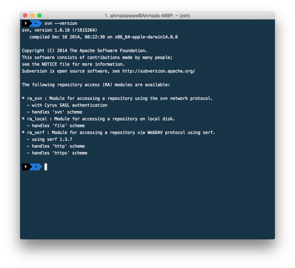 Installing Svn Subversion On Yosemite After Removing The Old Version