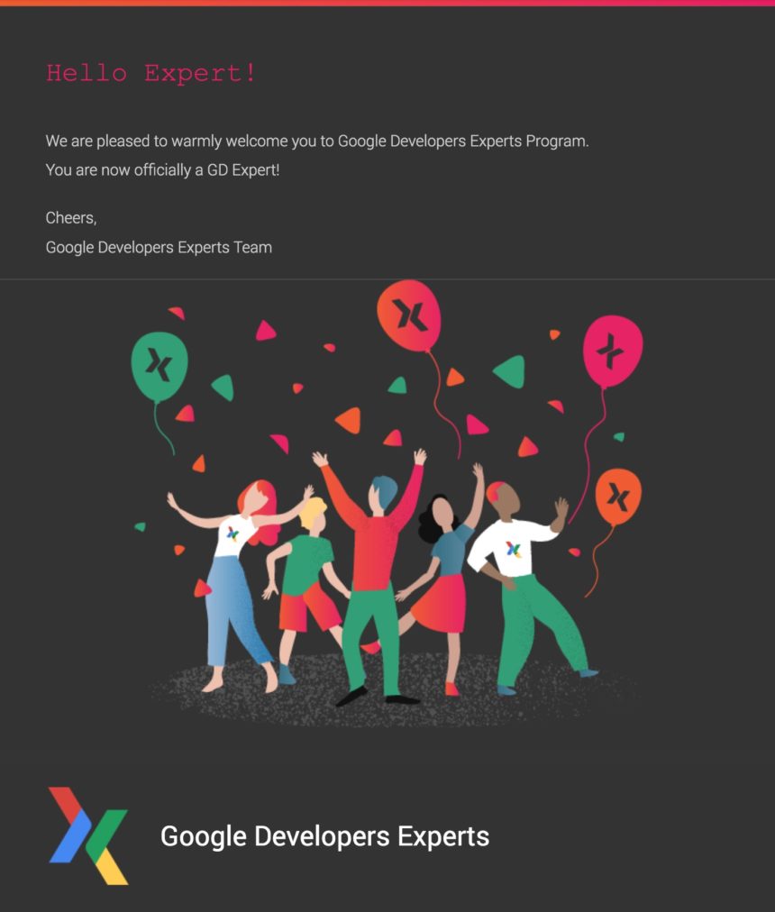 I am now a Google Developers Expert in Web Technologies!